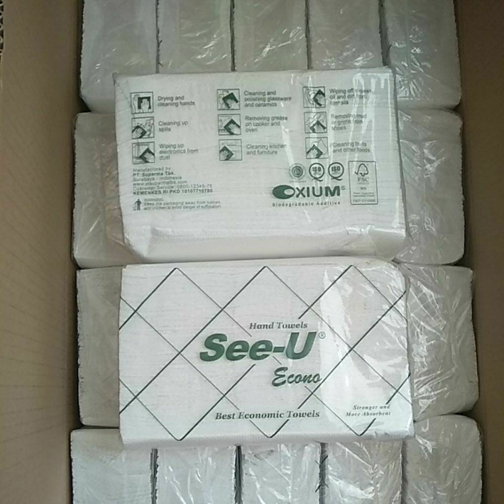 Jual Tissue Hand Towel See U Hijau 1 dus isi 20 pack | Shopee Indonesia