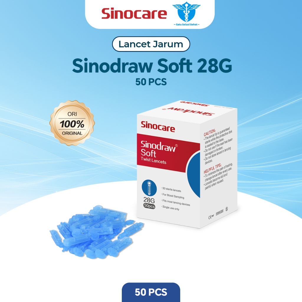 Jual Sinocare Blood Lancet Sinodraw 28G isi 50 pcs | Shopee Indonesia