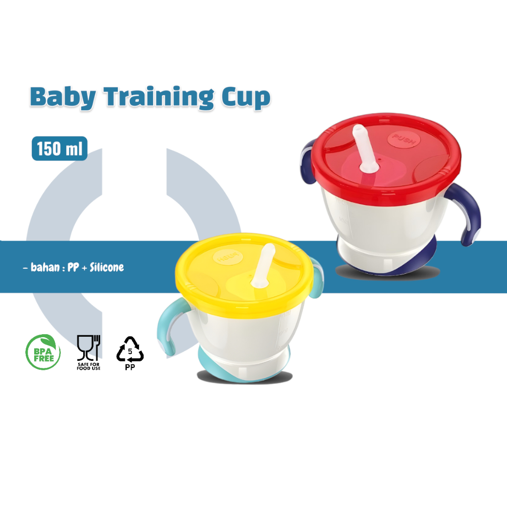 Jual Training Cup Bayi Straw Training Mug Baby Gelas Susu Anak Sedotan ...