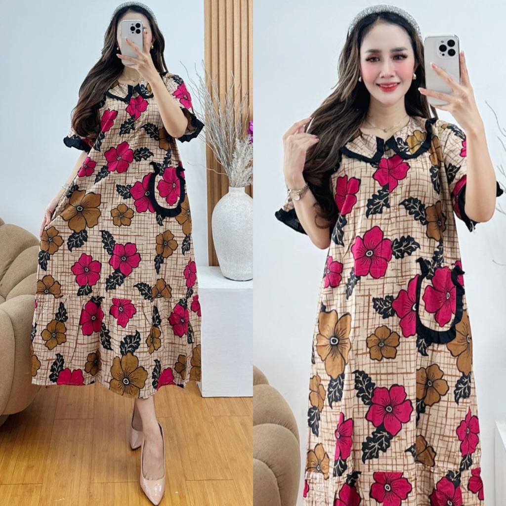 Jual Daster Mrbatik Motif Pagar Bunga Jumbo LD 120 cm | Shopee Indonesia
