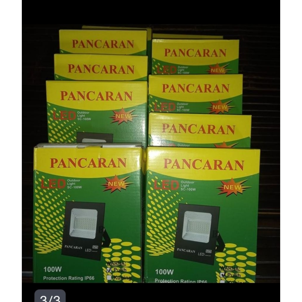 Jual lampu 100 wat putih pancaran lampu LED sorot tembak warna putih ...