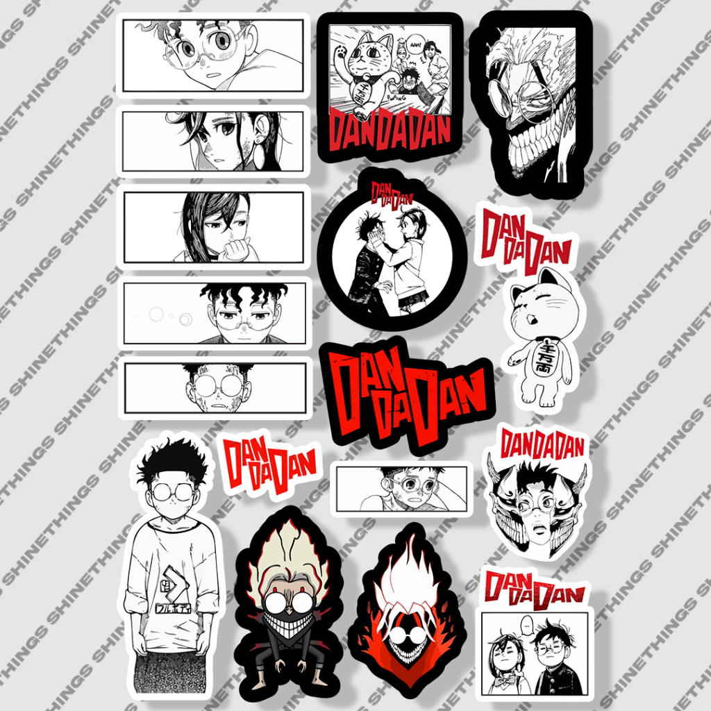 Jual Sticker Anime Dandadan black white || Stiker anime | Shopee Indonesia