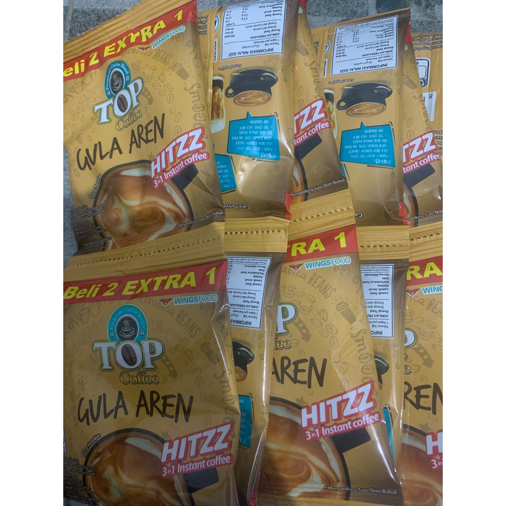 Jual KOPI TOP GULA AREN HITZZ 22g ( 1renceng 15pcs) | Shopee Indonesia