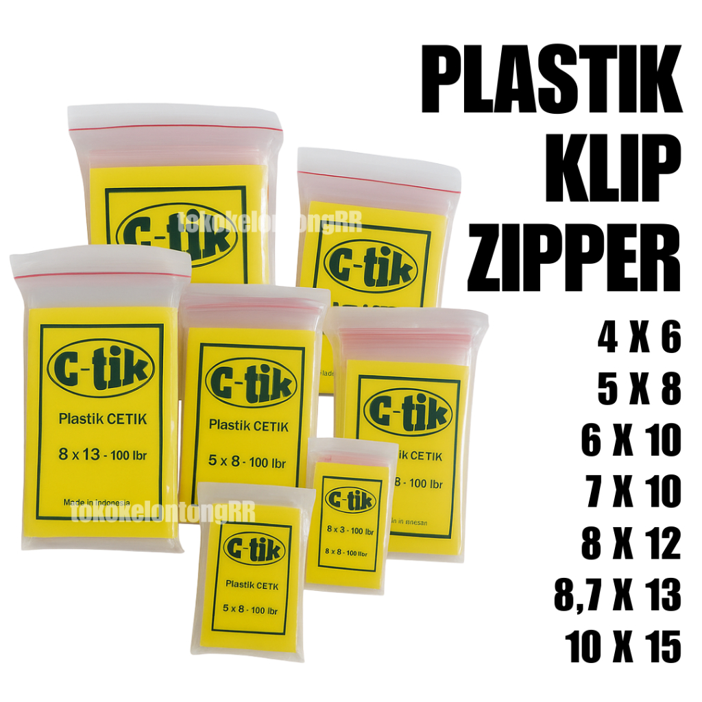 Jual Plastik Klip Zipper Zip Lock Makanan Kantong PE Clip Seal Bag ...