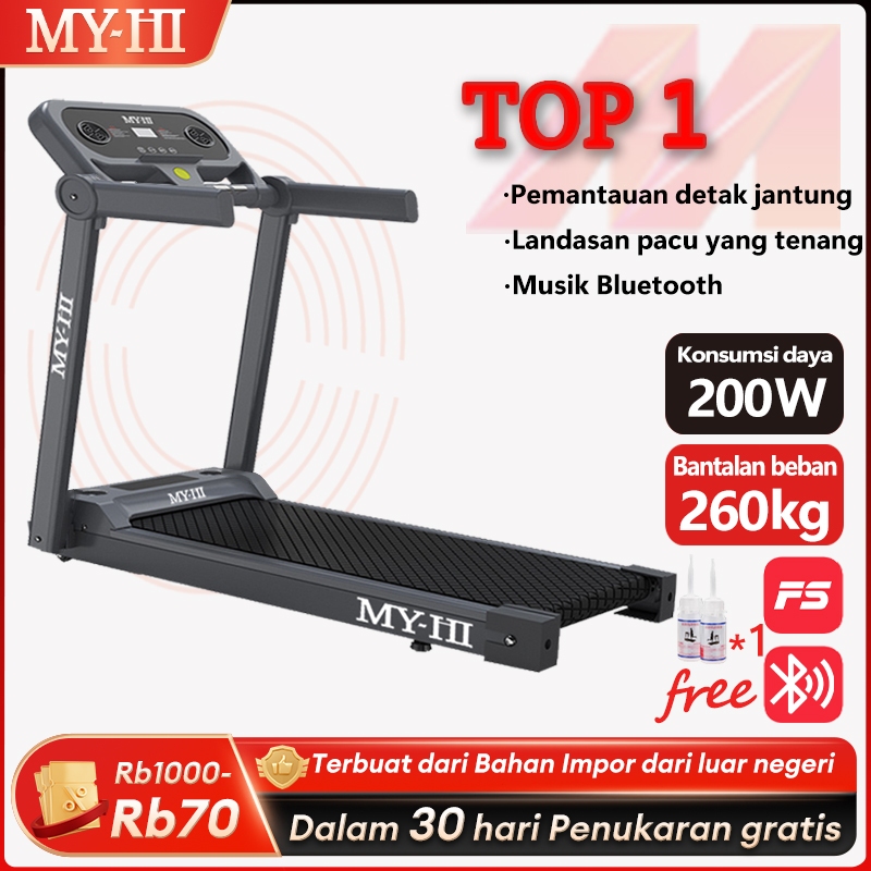 Jual MY-HI Treadmill electric low watt M10 BB 260kg Treadmill Portable ...