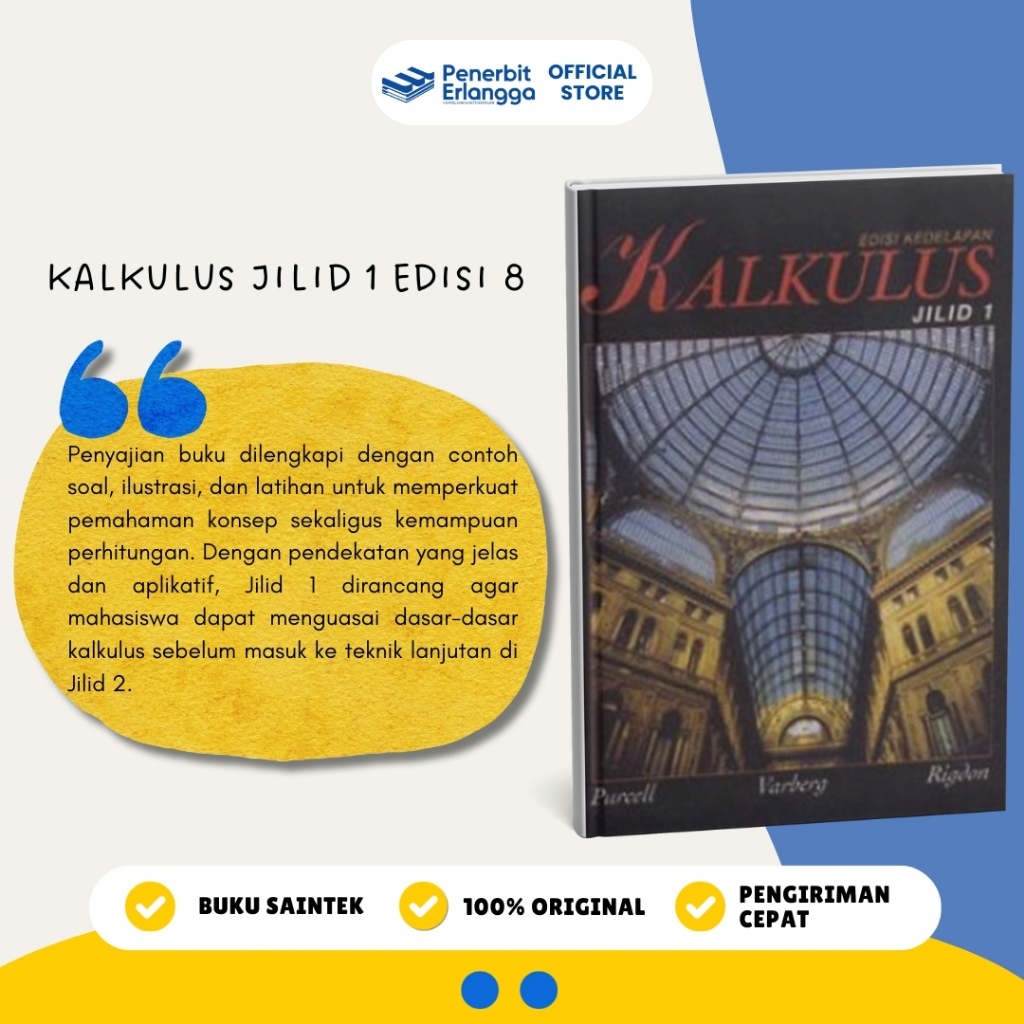 Jual [Erlangga Official] Kalkulus Jilid 1 Edisi 8 - Purcell | Shopee ...