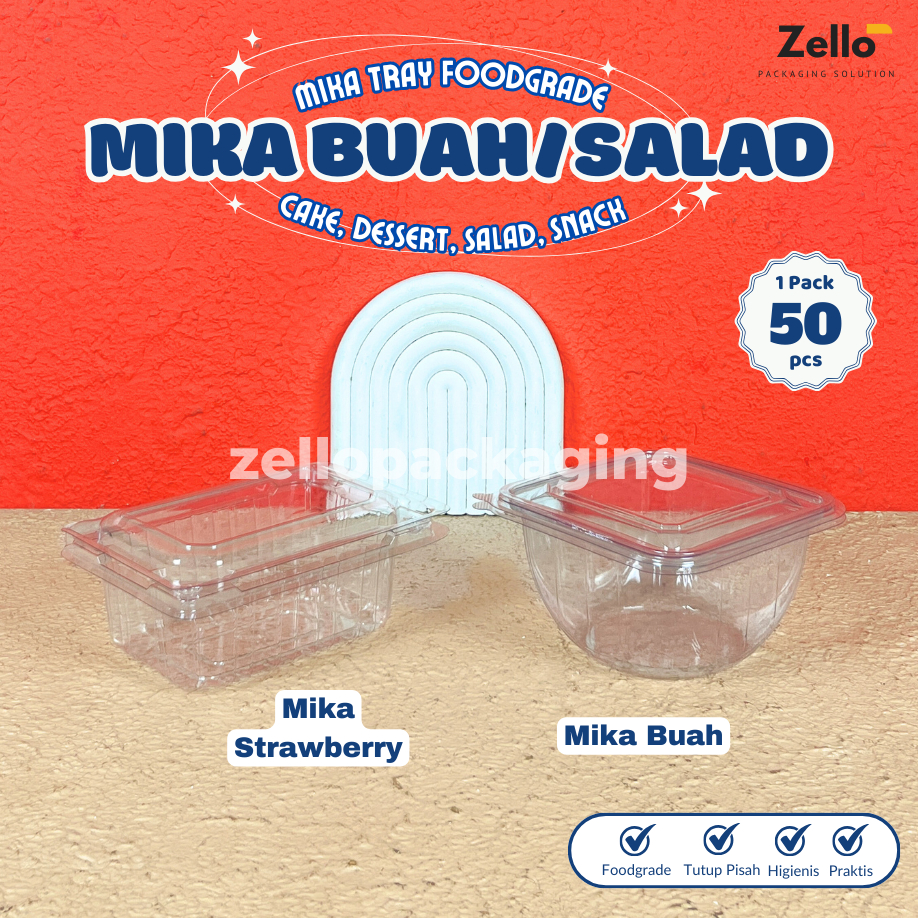 Jual Mika Tray Buah Strawberry Bening Transparan Box Plastik Tebal ...