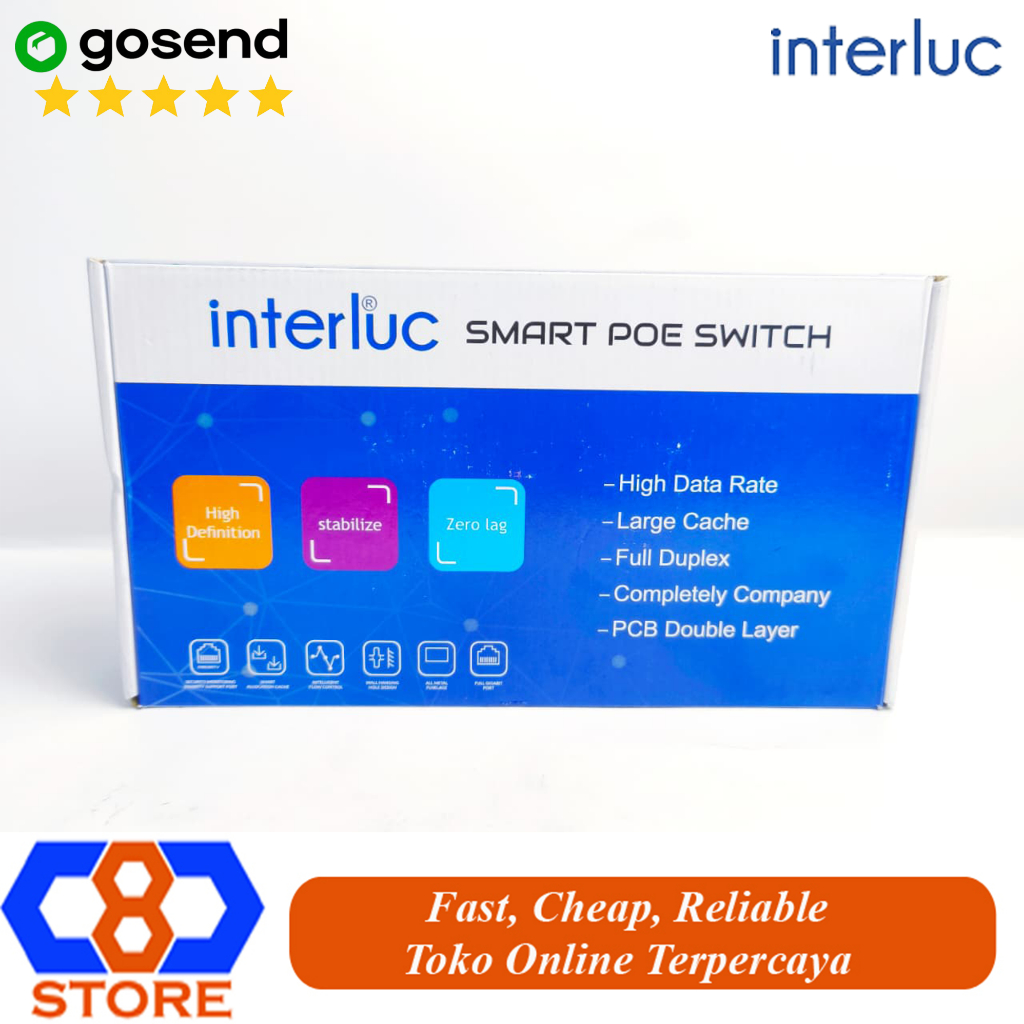 Jual INTERLUC SMART POE SWITCH 8 PORT ITSH-G8B1 | Shopee Indonesia