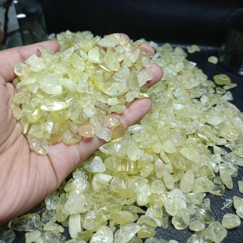 Jual Batu Lemon Citrine Quartz 7-9 mm chips gravel paket 100 grams ...