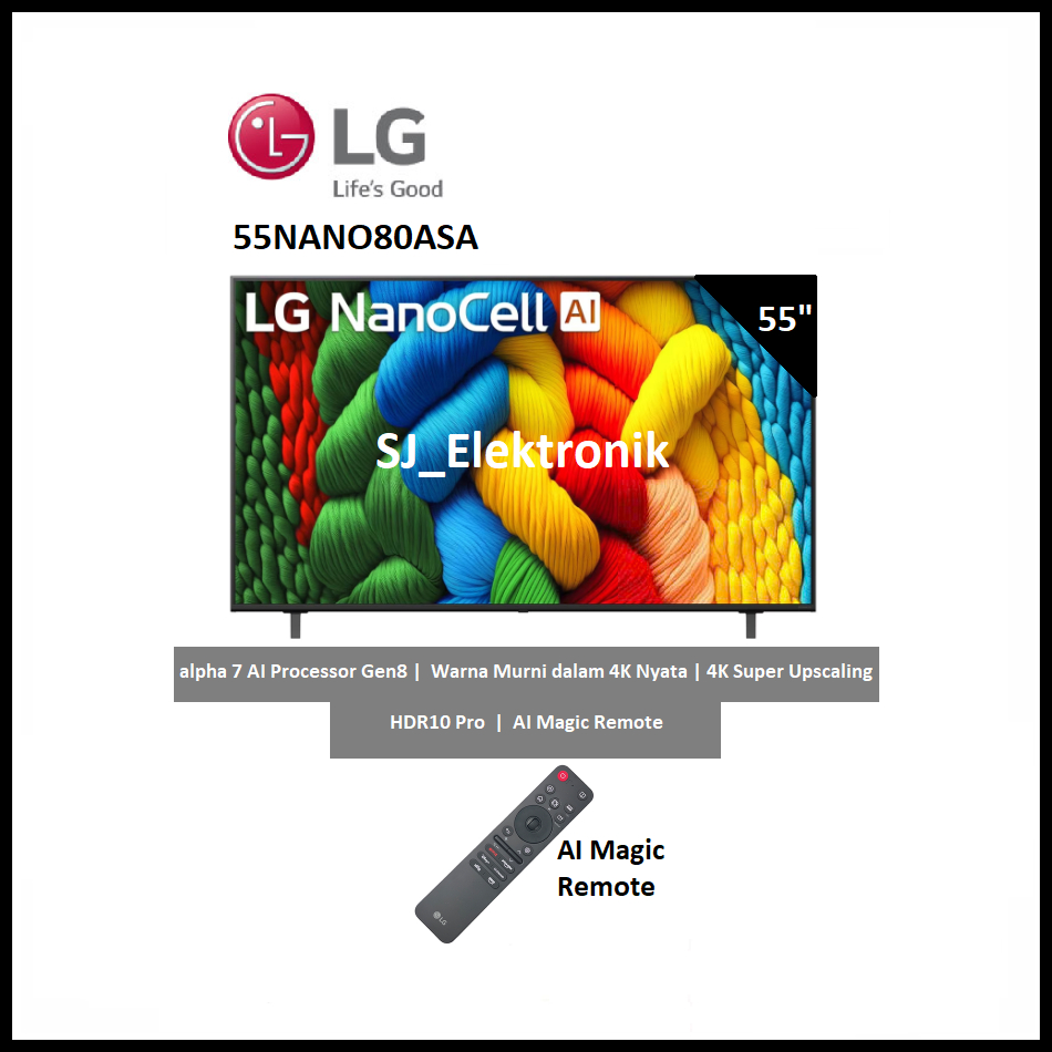 Jual LG 55NANO80 NanoCell AI Smart UHD 4K TV | LED TV 55 Inch ...