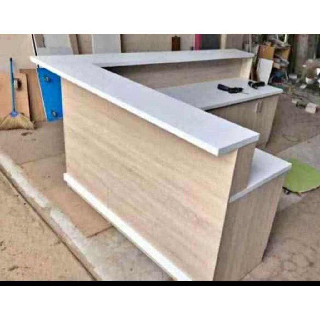 Jual meja kasir costum hpl permeter | Shopee Indonesia