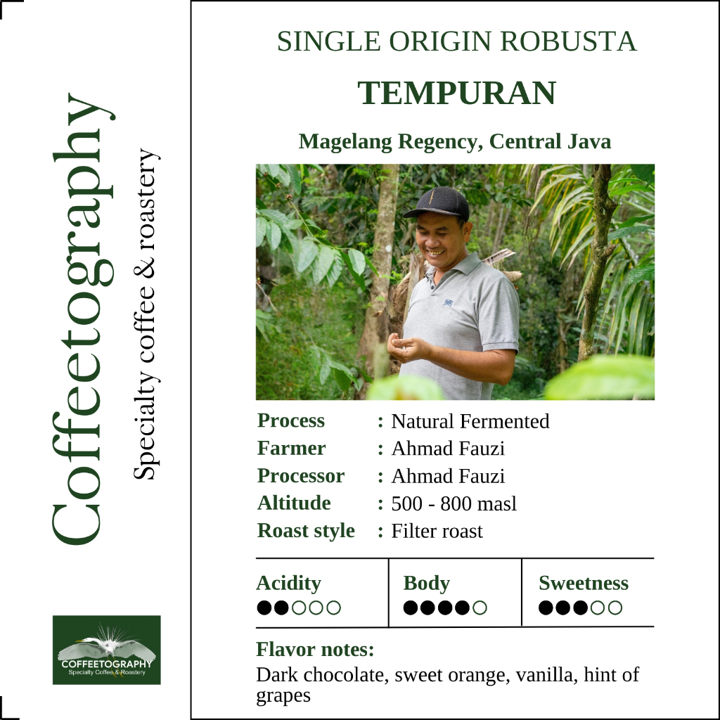 Jual ROBUSTA TEMPURAN NATURAL FERMENTED Specialty Coffee Beans by ...