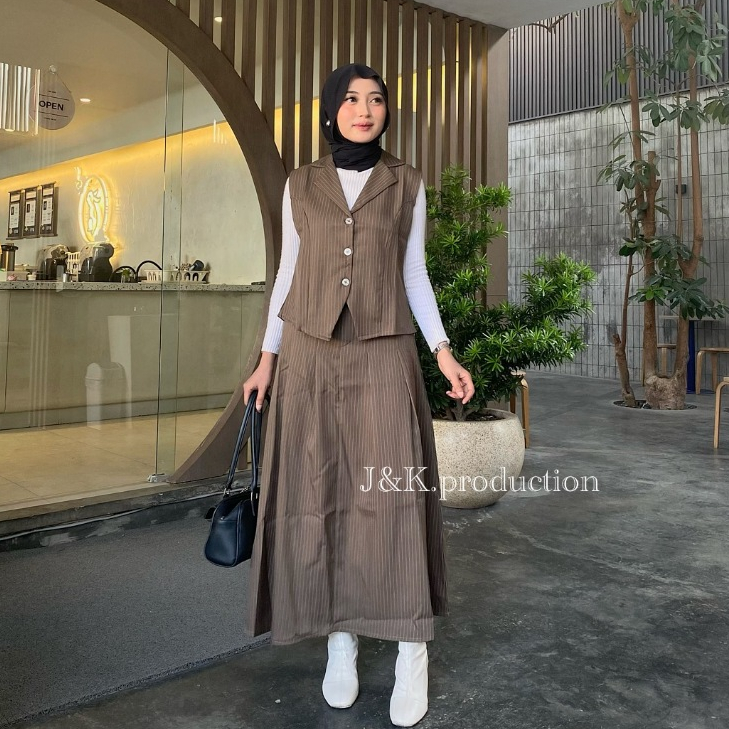 Jual Bella Vest Set - setelan wanita kekinian - Set Blazer Wanita ...