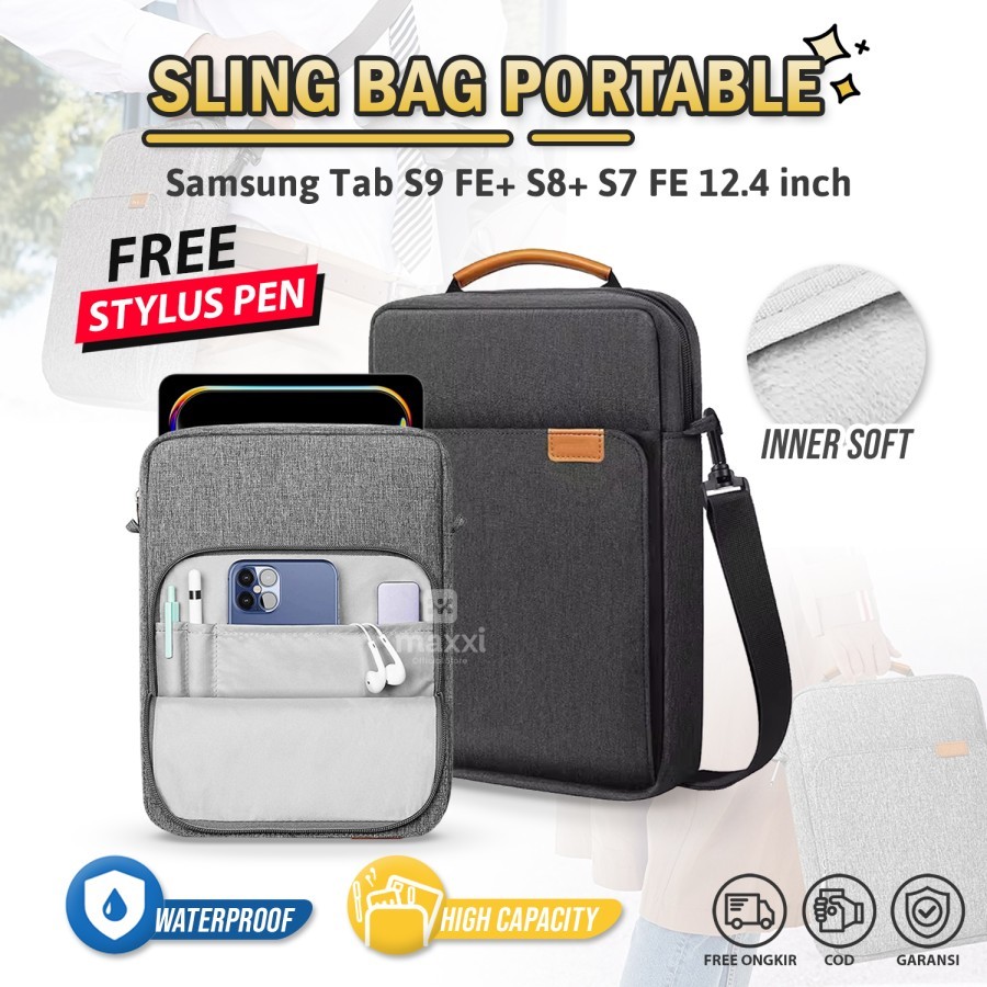 Jual Tas Sleeve Selempang Samsung Galaxy Tab S10 Plus 2024 S9 FE+ 2023 S8+ S7+ S7 FE Plus 12.4 ...