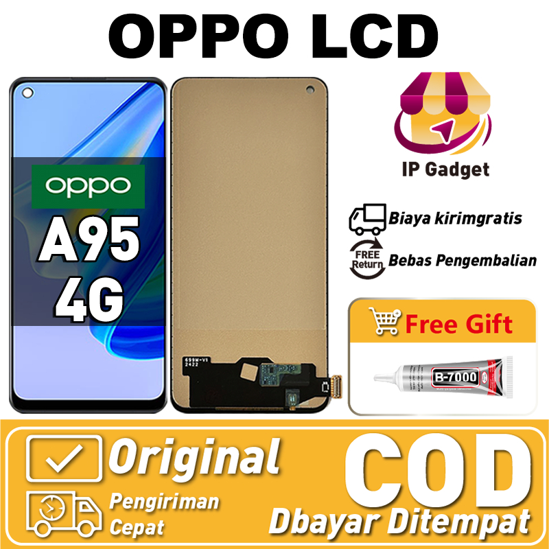 Jual LCD OPPO A95 4G Original fullset ori asli Layar hp touchscreen Sentuh Versi Tinggi COD ...