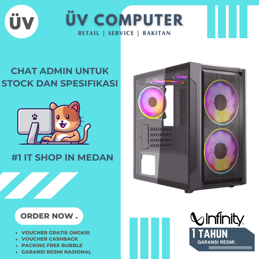 Jual Casing PC Komputer Infinity Enlight TWINS V2 | Mid Tower | Micro M ...
