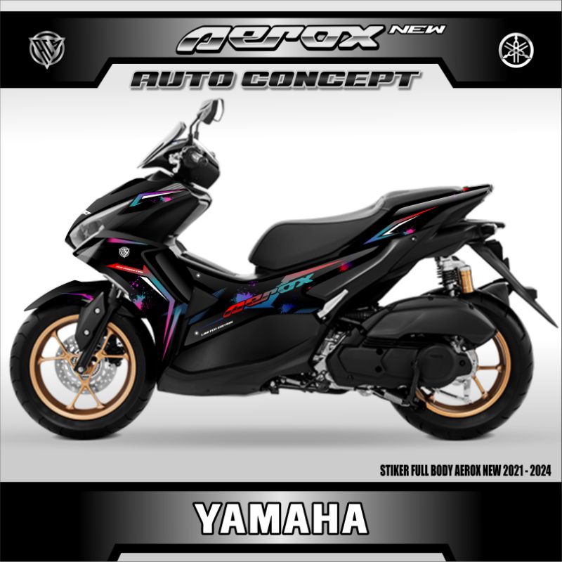 Jual DECAL STICKER AEROX NEW FULL BODY STRIPING VARIASI FULL BODY ALL ...