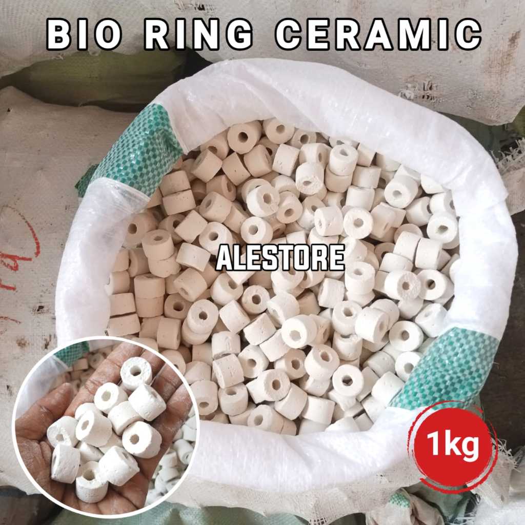 Jual Bio Ring bioring keramik 1kg filter aquarium dan kolam BIORING ...