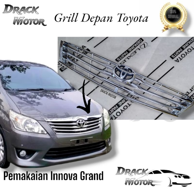Jual Grill Depan Toyota Innova Grand 2011 2012 2013 Chrome Original ...