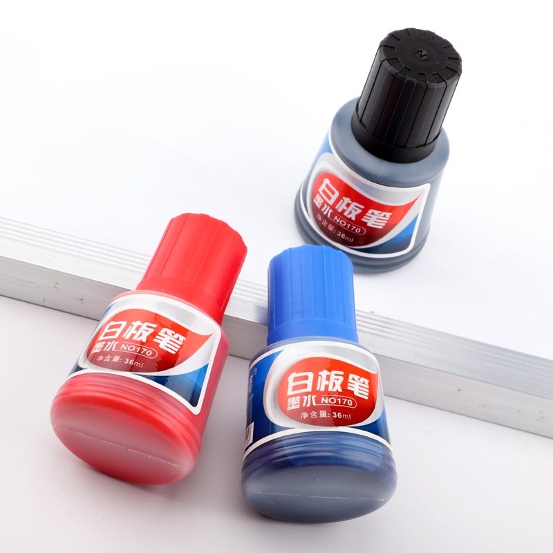 Jual BAOKE Whiteboard Marker Ink 36ml Isi Ulang Tinta Merah Biru Hitam ...