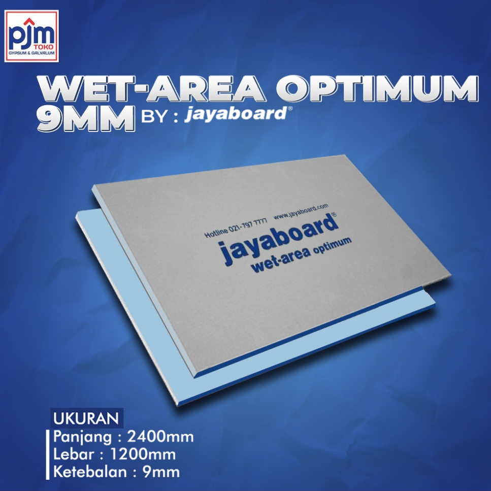 Jual Jayaboard Gypsum WR Wet Area 9mm Plafon Tahan Lembab untuk Kamar ...