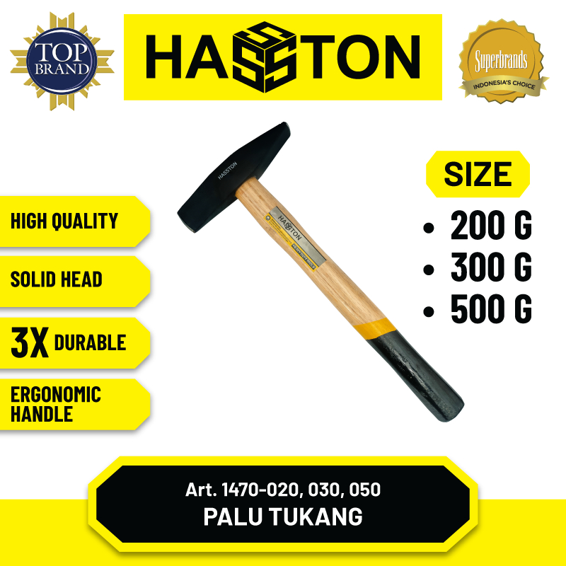 Jual Hasston Hammer Ketok Karat Gg. Kayu / Palu Chipping (1470 ...