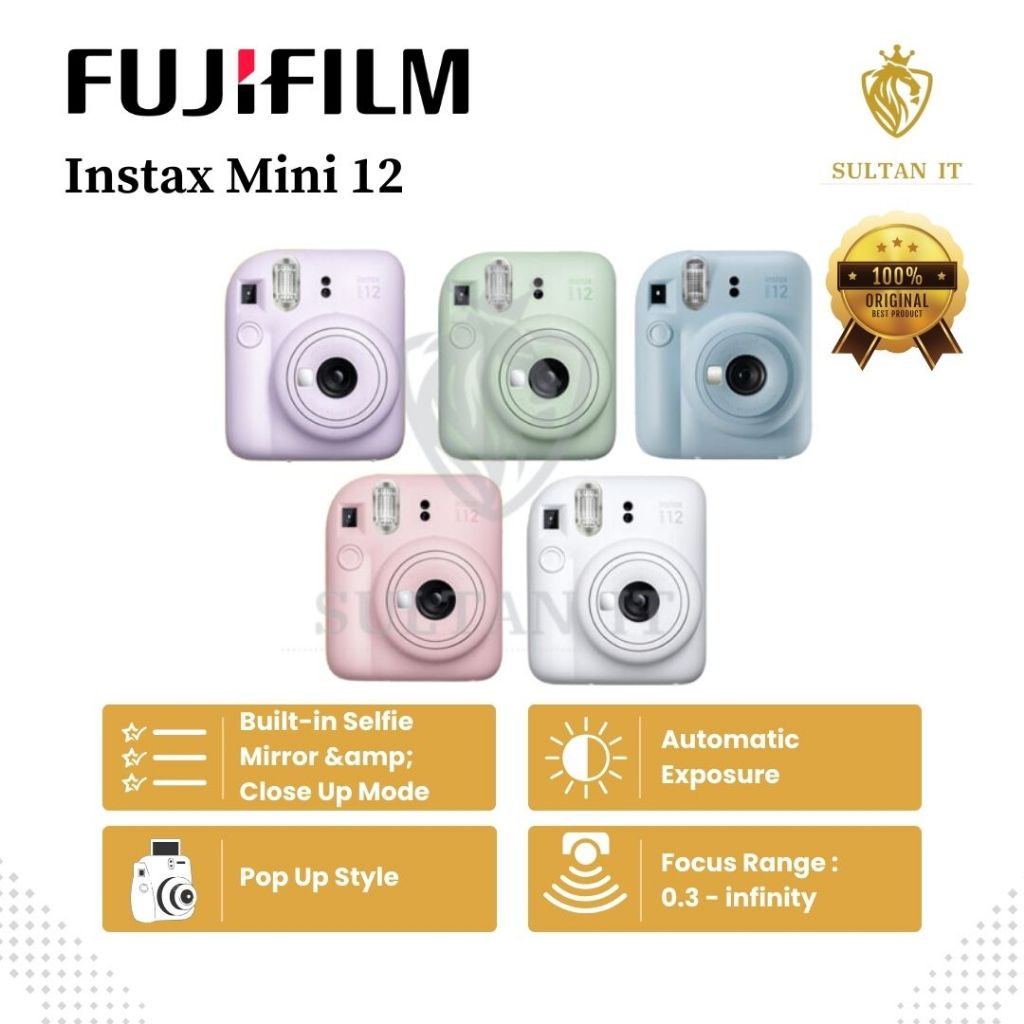 Jual Fujifilm Instax Camera Mini 12 / 11 Instant Camera Original ...