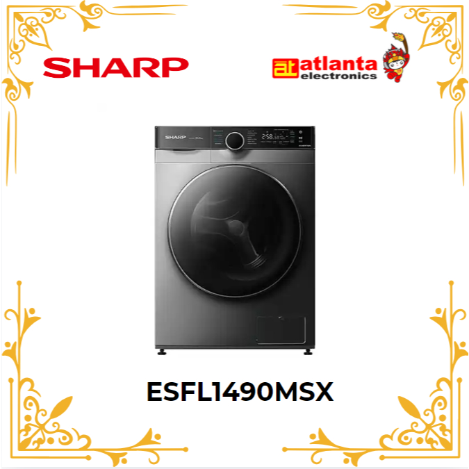 Jual SHARP MESIN CUCI FRONT LOADING WASHER ESFL1490MSX | Shopee Indonesia