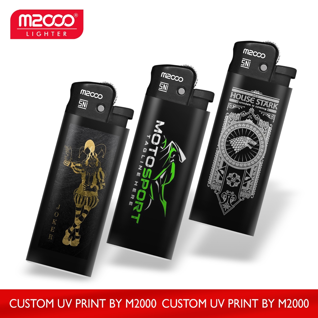 Jual M2000 Korek Api Gas Custom Mancis Cetak/Print UV Promosi/Souvenir ...