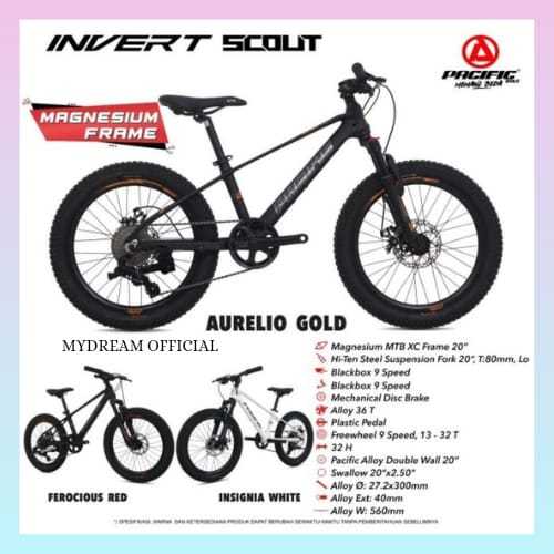 Jual SEPEDA MTB 20 PACIFIC INVERT SCOUT MAGNESIUM FRAME MODEL BARU 9 ...