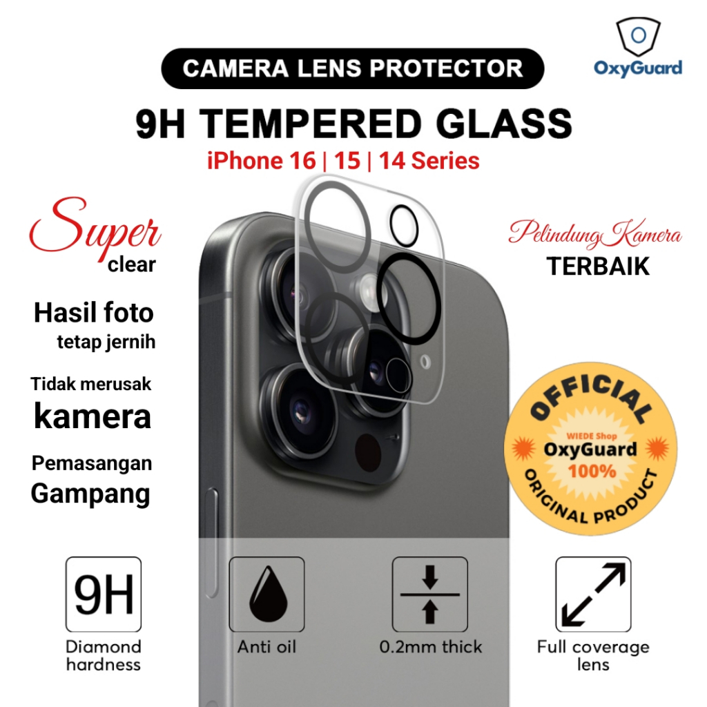 Jual Pelindung Kamera iPhone 16 Pro Max Plus 15 Pro Max Plus 14 Pro Max Plus OXYGUARD Camera ...