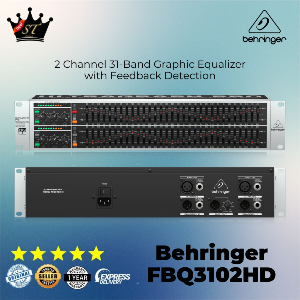 Jual Behringer FBQ3102HD FBQ-3102 FBQ3102 3102 HD Graphic Equalizer 31 ...