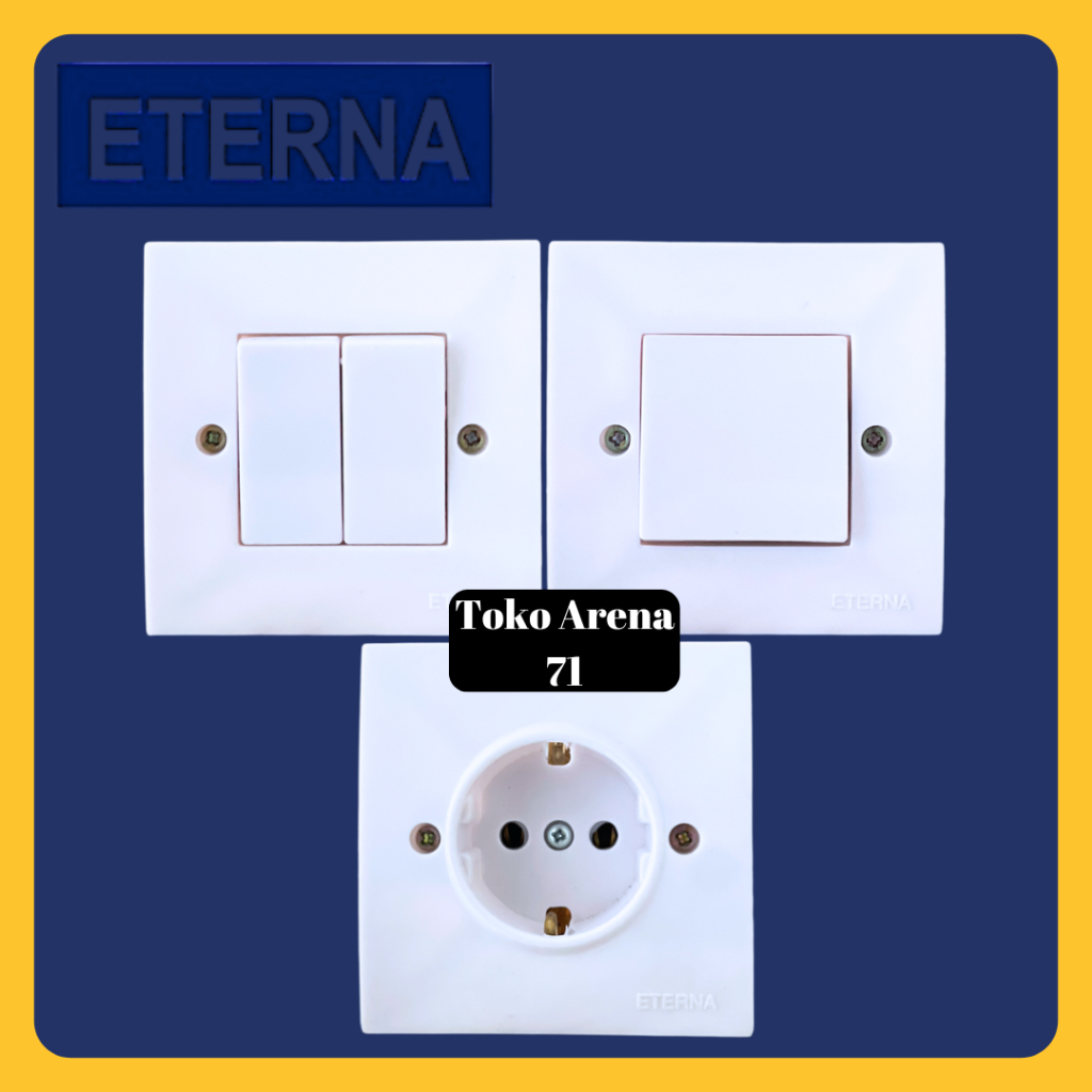 Jual ETERNA Saklar Stop kontak Saklar Engkel Inbow Saklar Seri Ganda IB ...