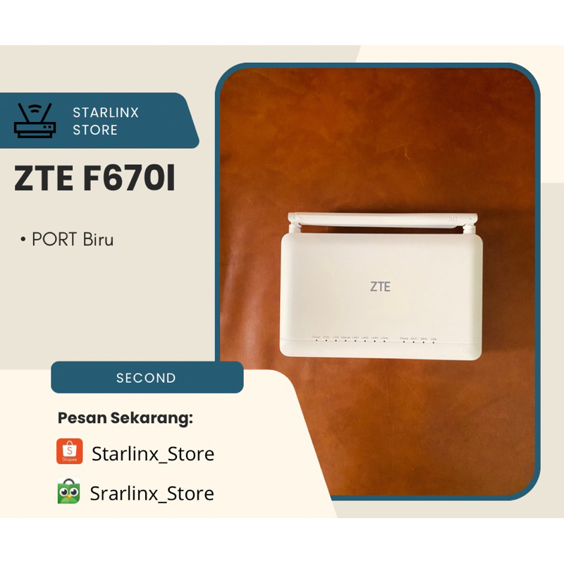 Jual Modem | Router ZTE F670L 5G Port Biru + ADAPTOR | Shopee Indonesia