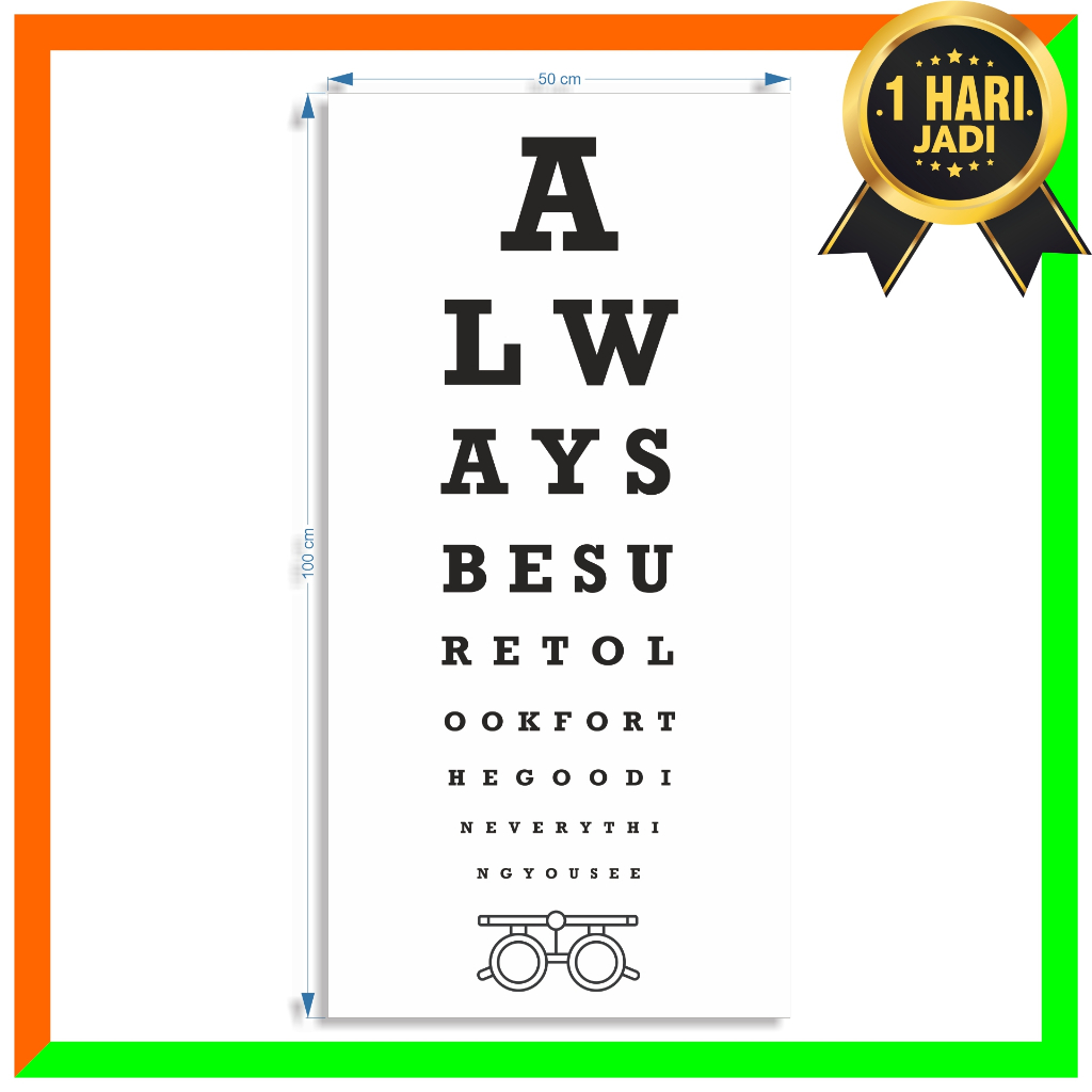 Jual Alat tes mata rabun jauh / Snellen Chart Manual | Shopee Indonesia