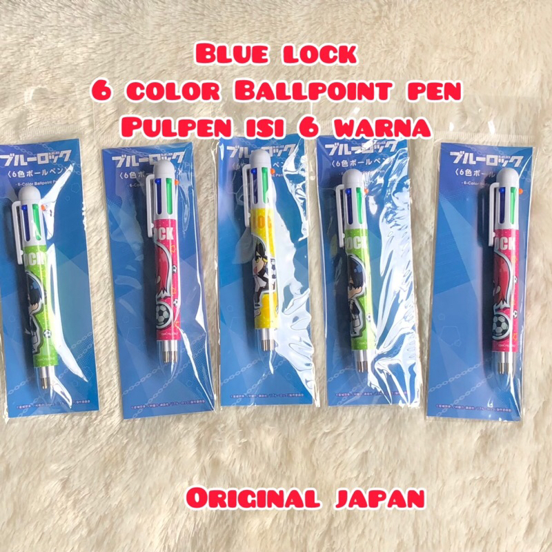 Jual blue lock pulpen ballpoint pen isi 6 warna original japan | Shopee ...
