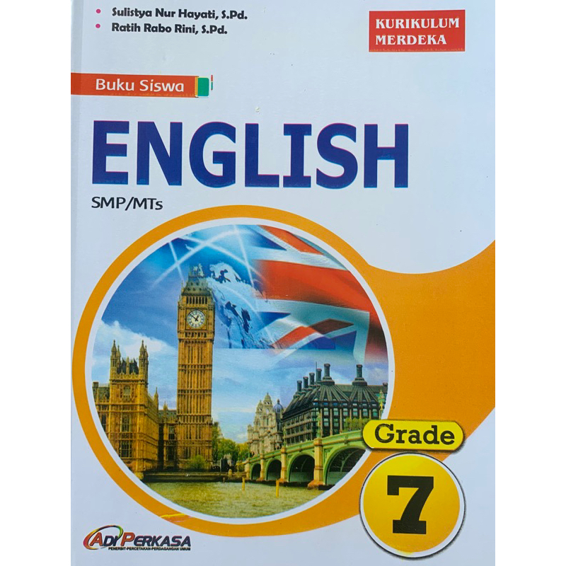 Jual BUKU BAHASA INGGRIS UNTUK SMP/MTS KELAS 7 | KURIKULUM MERDEKA | Shopee Indonesia