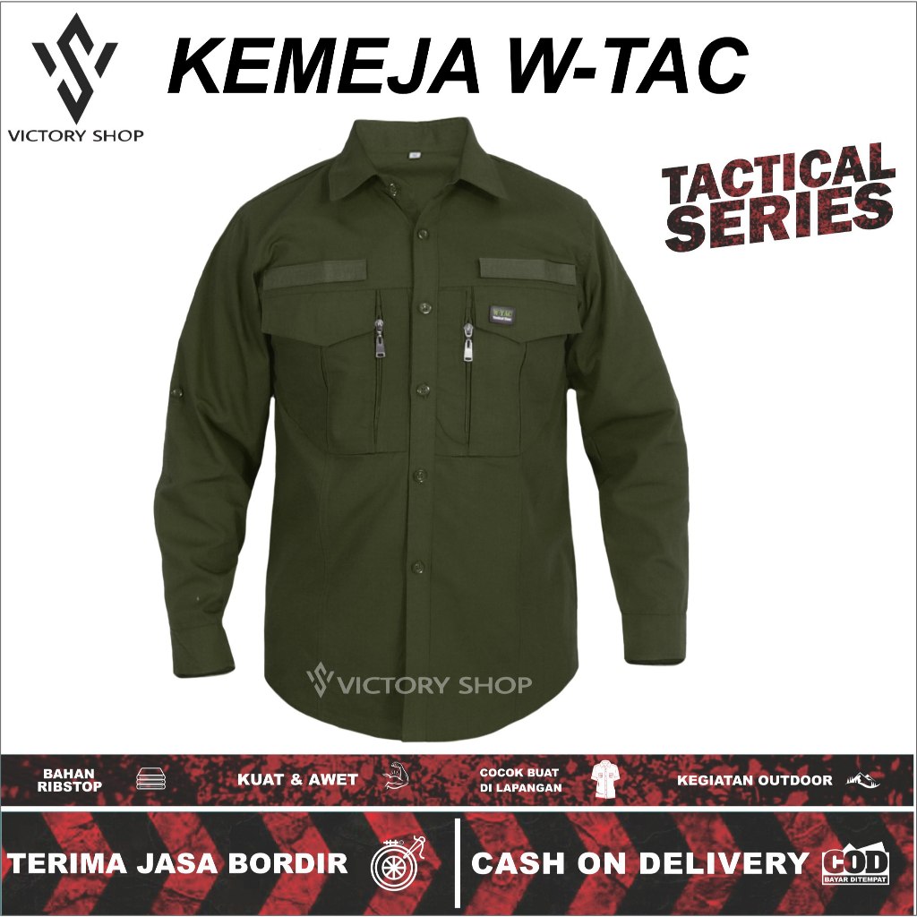 Jual Kemeja Tactical W-TAC Tangan panjang/Baju Kemeja Lapangan Taktical ...
