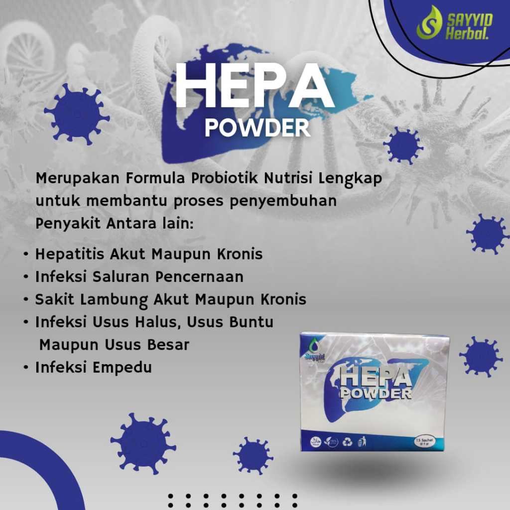 Jual Formula Probiotik Nutrisi Lengkap HEPA POWDER | Shopee Indonesia