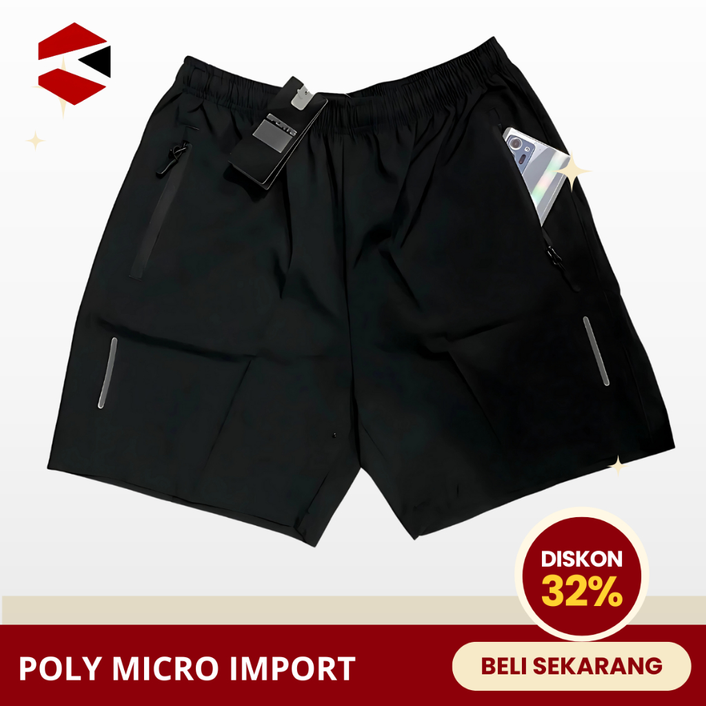 Jual SPOTTYTO - Celana Pendek Parasut Micro Elastis Running | Shopee ...