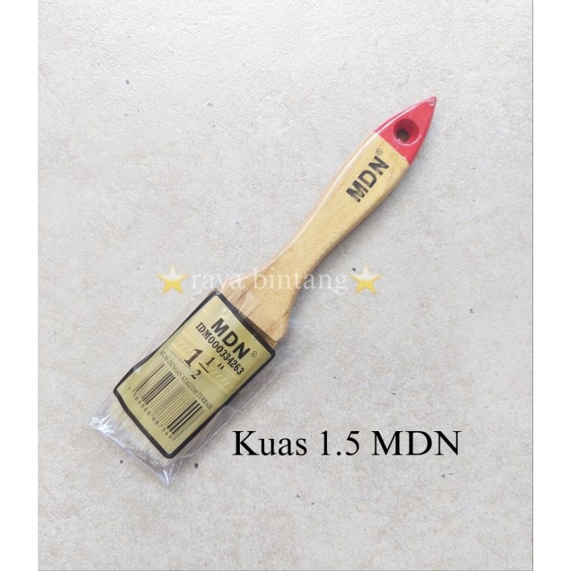 Jual Kuas cat ukuran kecil 1,5 inch MDN dinding cairan tembok besi kayu ...