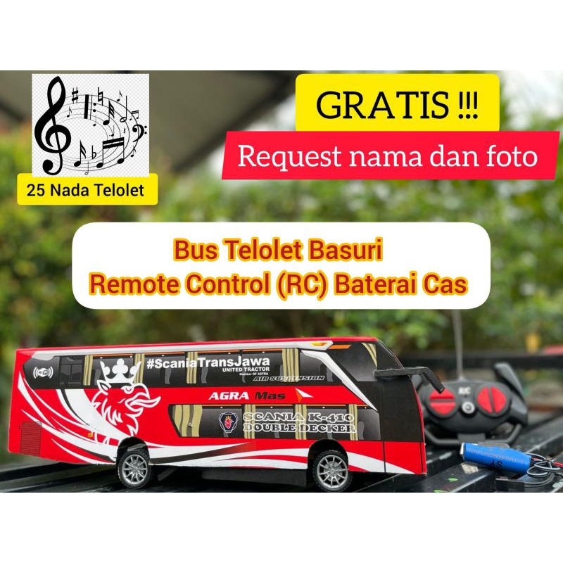 Jual RC Murah Mainan Mobil Mainan Anak Viral Bus Telolet Dilengkapi ...