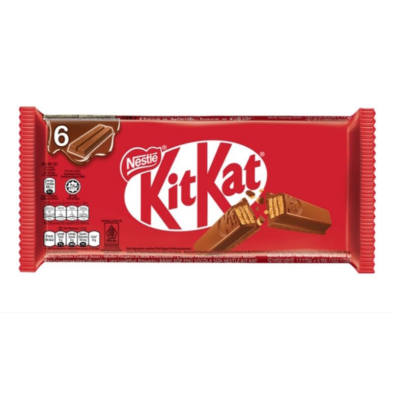 Jual Kit Kat Red Original chocolate 2F multipack isi 6 kitkat coklat ...