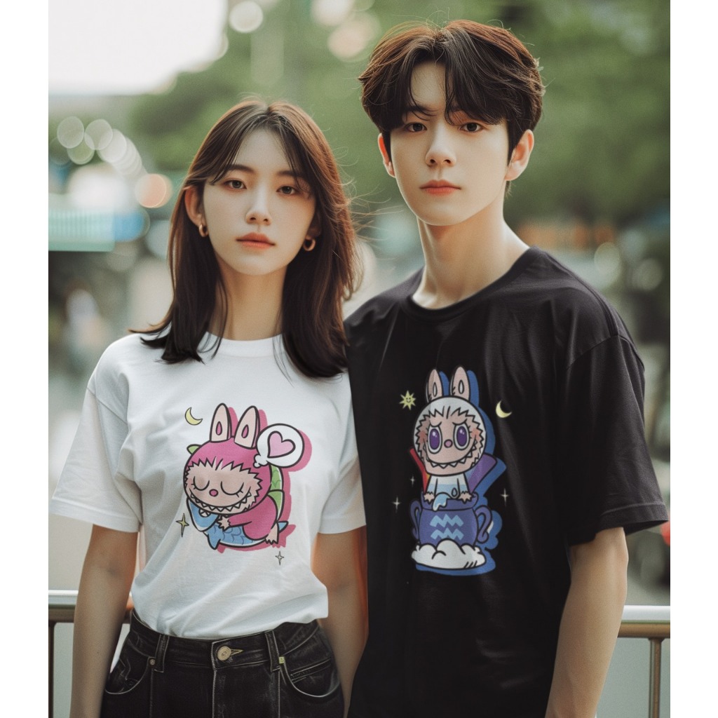 Jual Kaos LABUBU COUPLE Kekinian Bahan Lembut Model Terbaru Viral Lucu ...