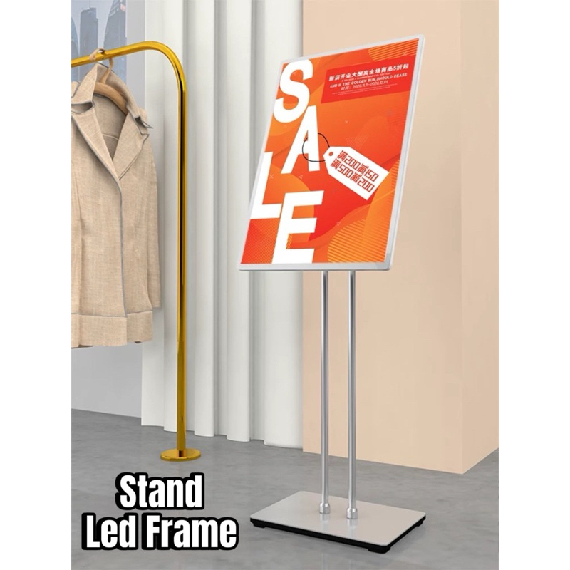 Jual Standing Poster Slim Light Box LED|| Stand Light Box Stainless ...