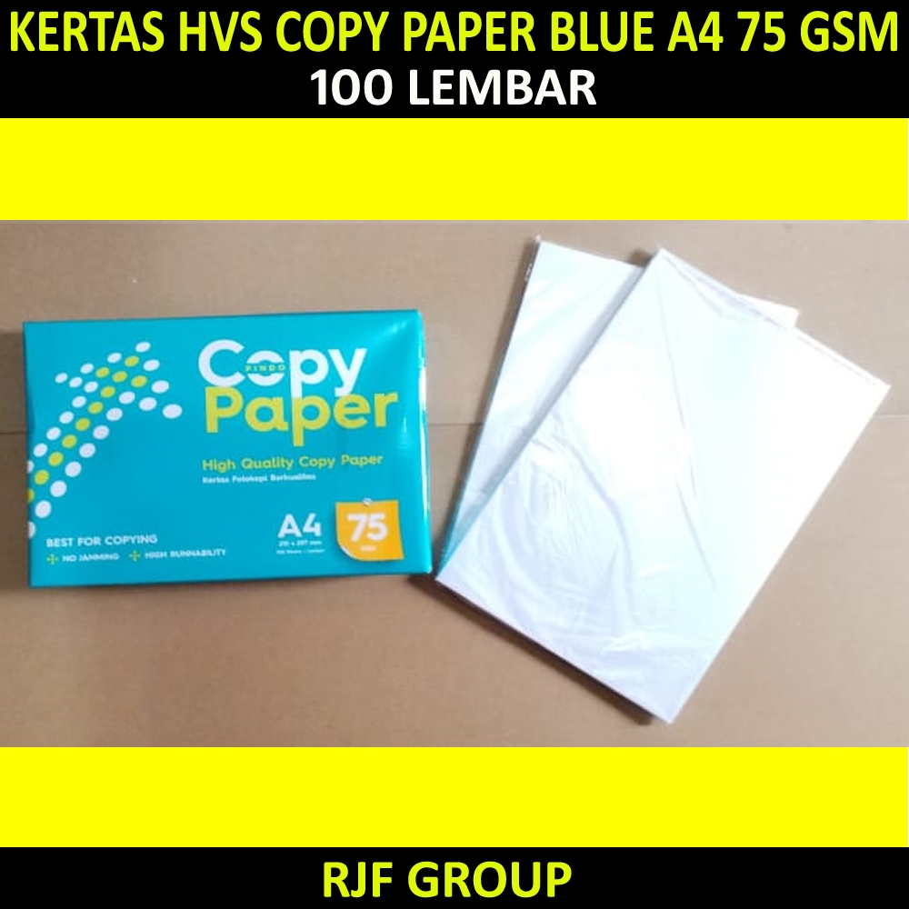 Jual KERTAS HVS COPY PAPER BLUE FC 75 A4 100 LEMBAR | Shopee Indonesia