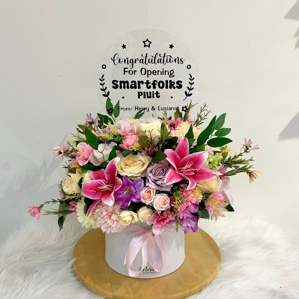 Jual [ READY ] Bloom Box Acrylic / Bunga Meja Grand Opening | Shopee Indonesia