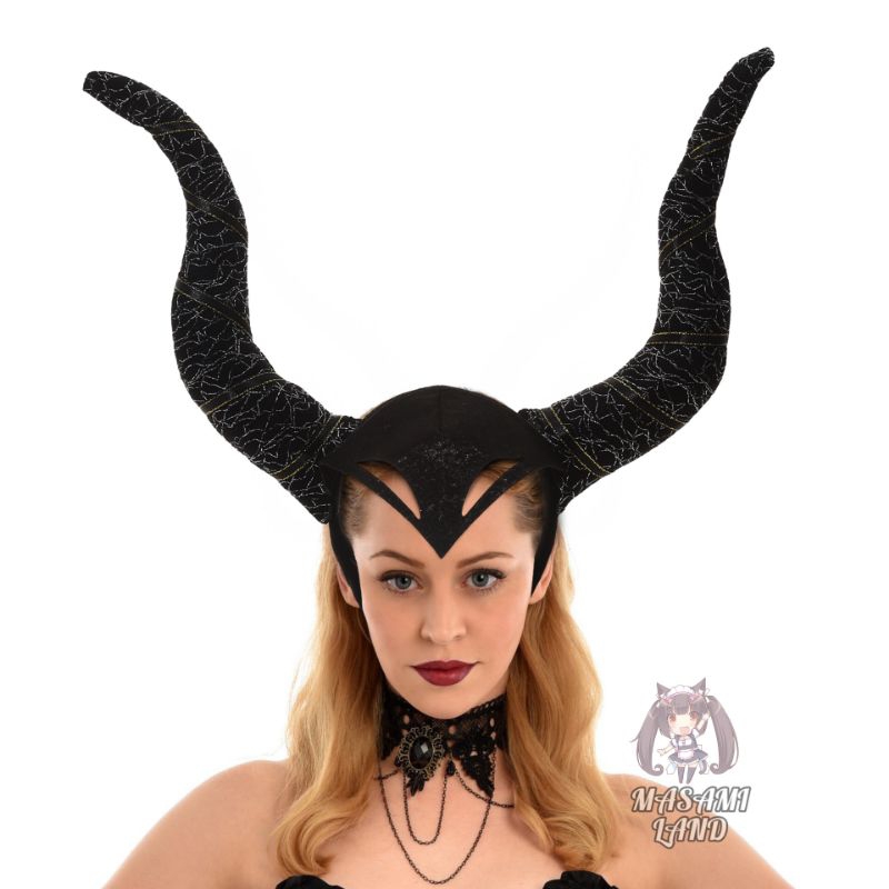 Jual Bando Tanduk Devil MALEFICENT / Bando Halloween Tanduk Maleficent ...