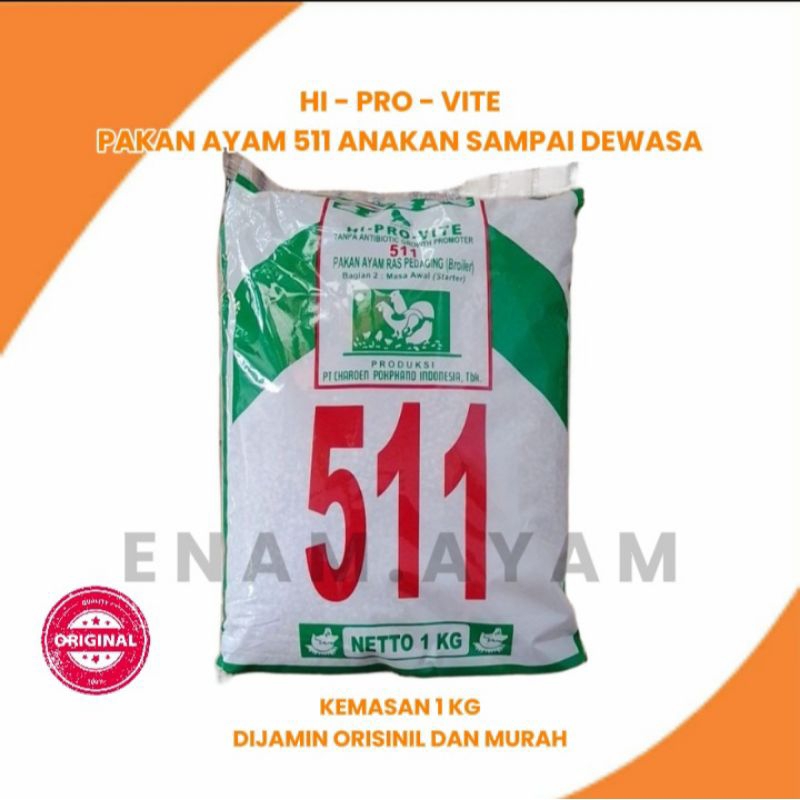 Jual Pakan Ayam 511 Kemasan 1 Kg HI PRO VITE Pakan Ayam Anakan Sampai ...