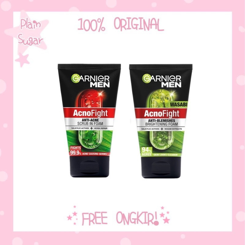 Jual (NEW) Garnier Men Acno Fight Wasabi / Anti Acne Foam 100 ml | Shopee Indonesia